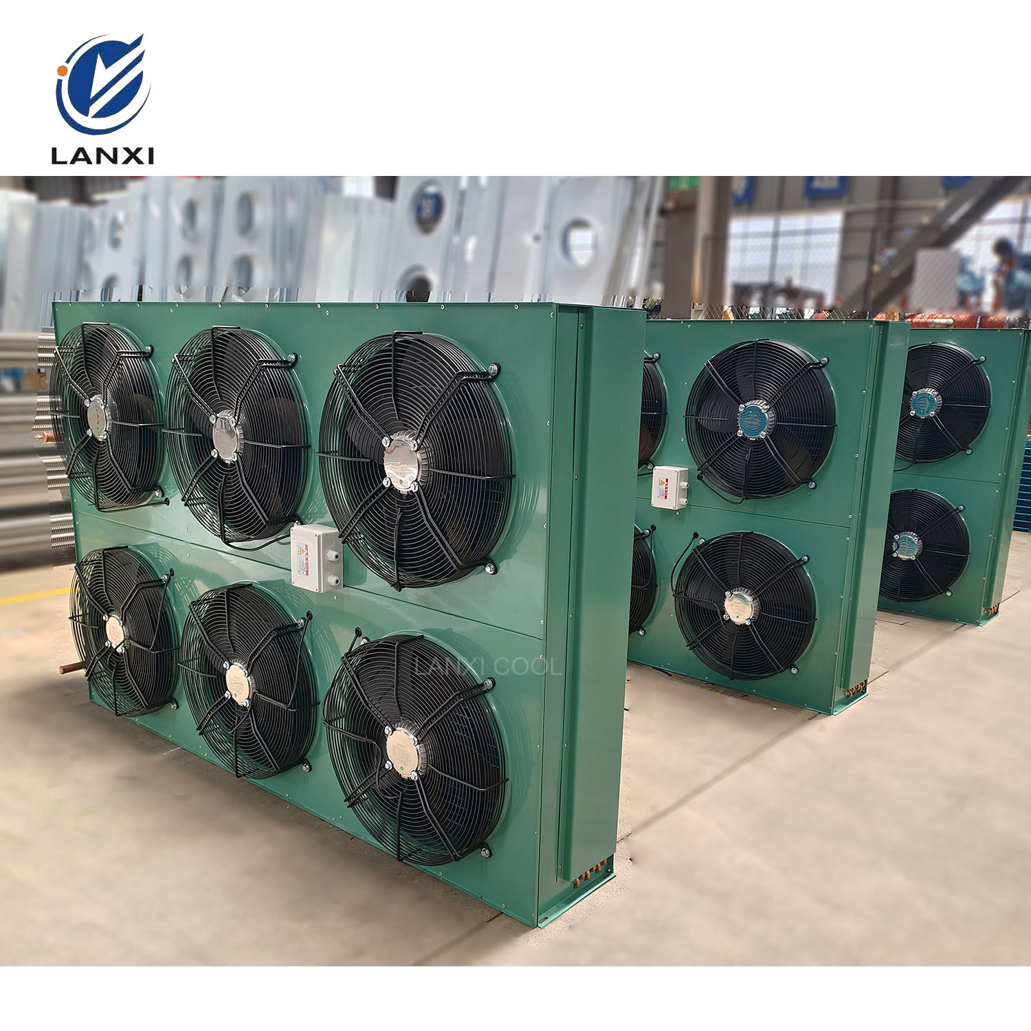 Air Condenser 415V380/220V 3pH/60Hz/50Hz Copper Tube H Type Condenser ...